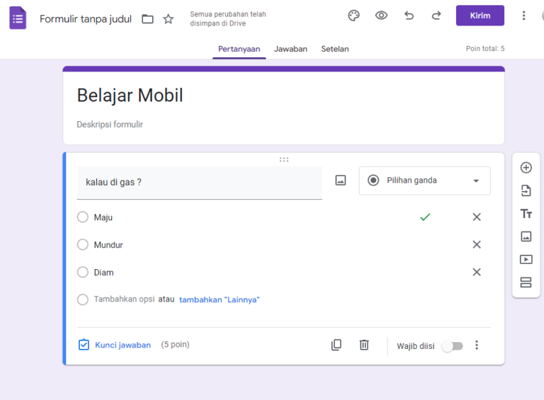 Cara Membuat Soal Pilihan Ganda di Google Form | LidahTekno